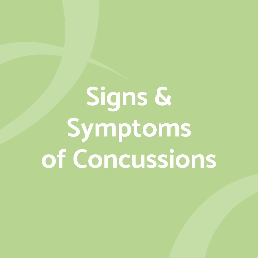 Signs & Symptoms of Concussions - VIZSTIM LLC